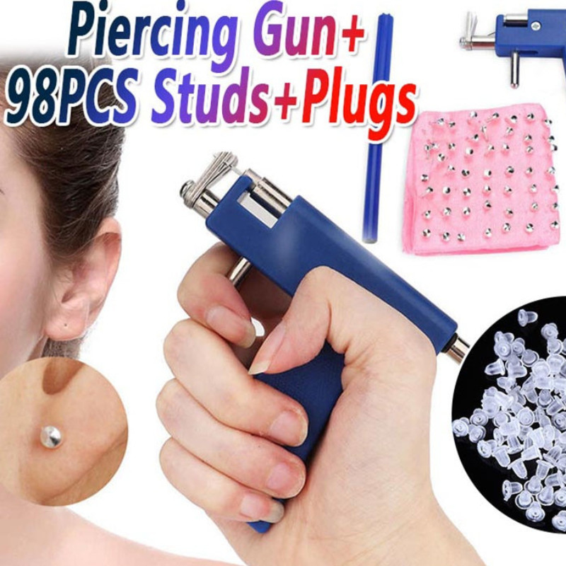 Ear punching gun ear piercing tool kit Earring gun tool kit Ear nose ...