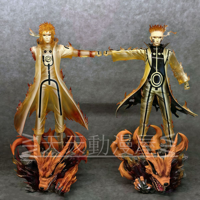 Free Shipping Naruto Huge Waves Door-god Father and Son Sparring Nine ...
