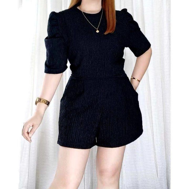 01212-BDS Coords Puff Sleeve Terno Shorts for Women{M-XL} | Shopee ...