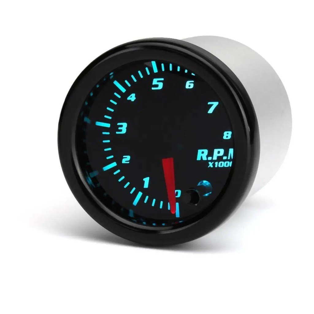 Universal 2'' 52mm Tachometer Gauge 0-8000 RPM 7 LED Color Display 12V ...