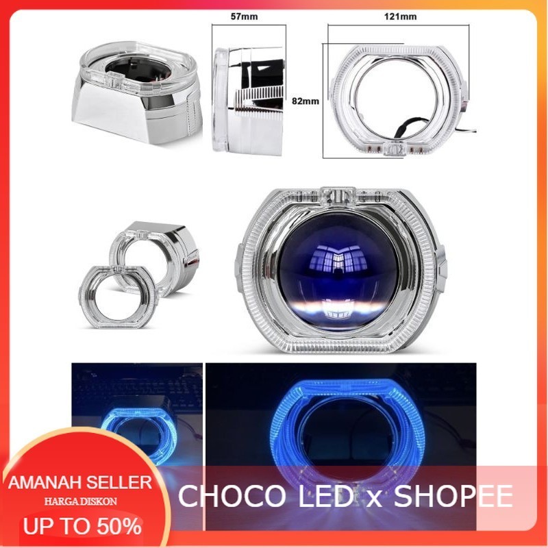 Ring Shroud Biled BMW 2.5 Inch Lamp Shroud Biled 2.5 Inch Angel Crystal ...