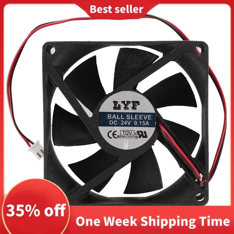 Available 80mm x 25mm Brushless DC 24V PC Case Cooler Fan Black ...