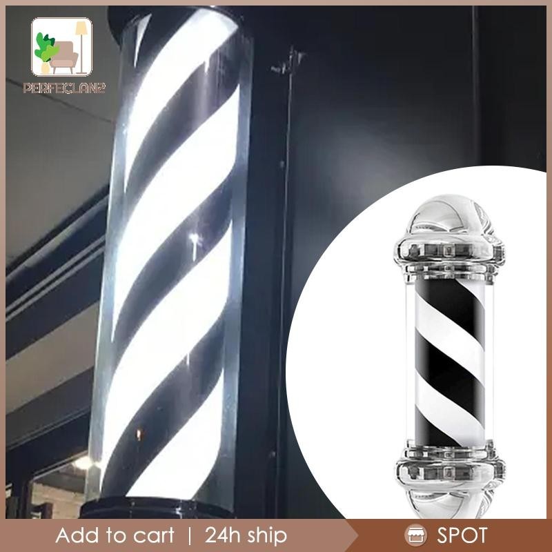 [Perfeclan2] Barber Pole LED Light Black and White Stripe Save Energy ...