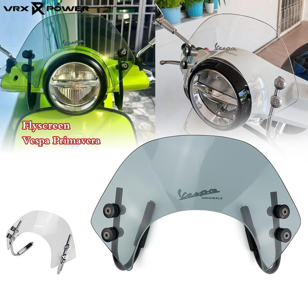 For Vespa Primavera 150 Racing Windshield Motorcycle Flyscreen ...