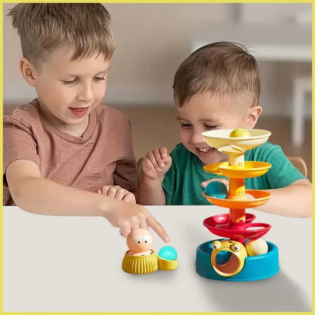 Ball Drop Toy 5-Layer Spin Swirl Ball Ramp Activity Play Toy Drop and ...