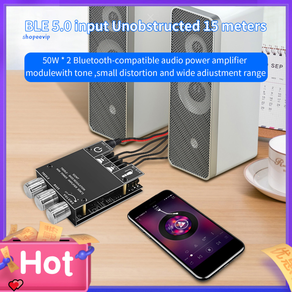 SPVPZ ZK-502MT Amplifier Board Subwoofer HiFi DIY Mini Bluetooth ...