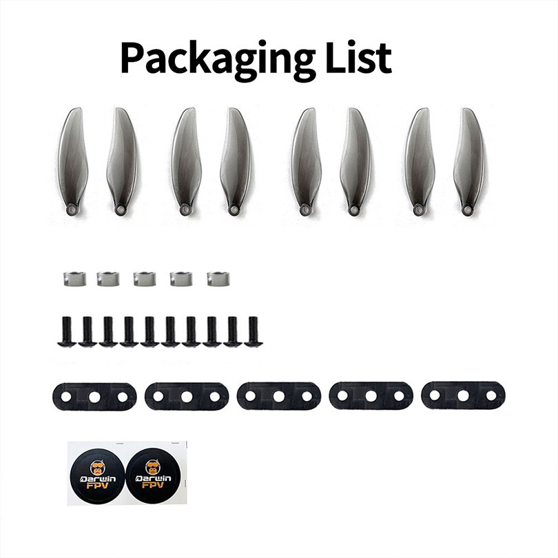 4Pairs DarwinFPV F4019-2 Folding Propeller 4inch PC 5mm Diameter For ...