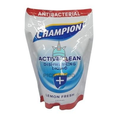 Champion Dishwashing Liquid Lemon 1000mL Refill | Shopee Philippines