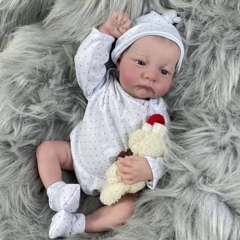 17Inch Levi Awake Full Vinyl Body Waterproof Or Cloth Body Reborn Doll ...