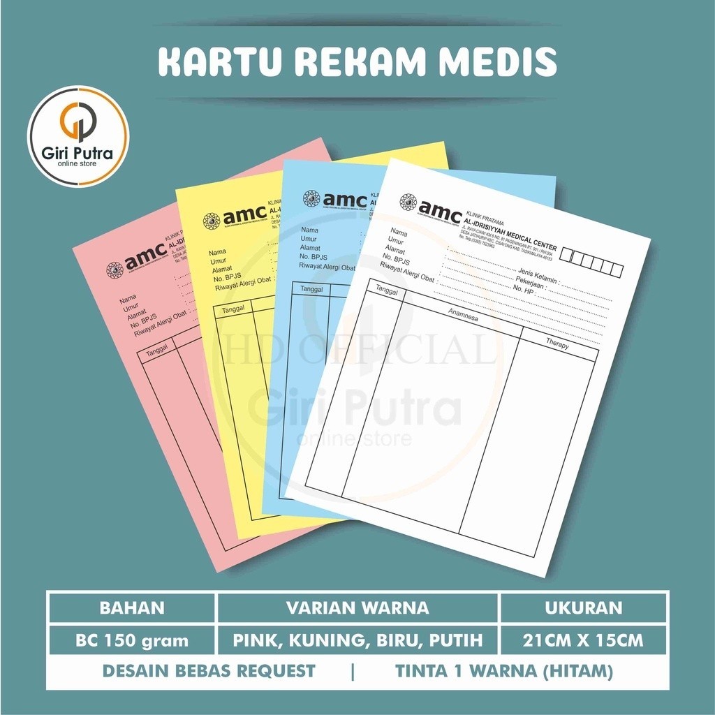 Medical Record Card / Medical Record Card / Goods Stock Card | Shopee ...