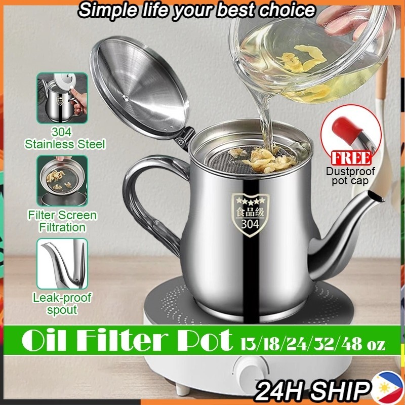 304 Stainless Steel Oil Filter Pot Container Grease Filter Separator ...