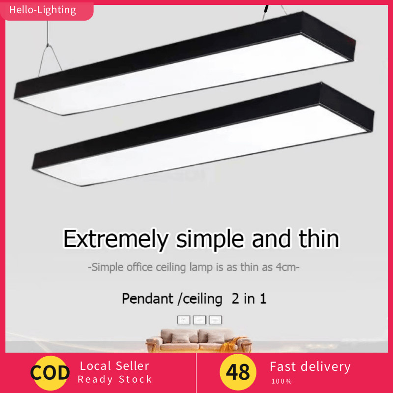 2 In1 Led Linear Light Pendant Light White Light Ceiling Light Office ...