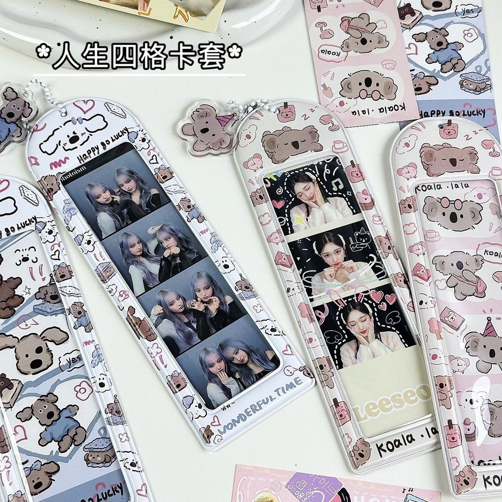 Ins Hand-painted Little Koala Doodle Four-gallon Card Holder Idol ...