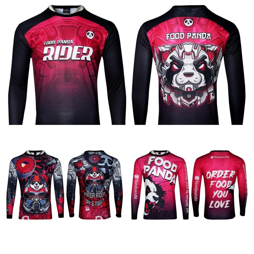 panda food Jersey Long Sleeve Motorcycle Jersey For Men Bike sports The ...