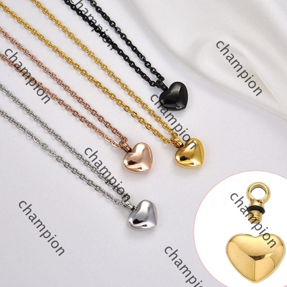 CHAMPIONO Urn Ashes Pendants Necklace Black Color Memeory Necklace ...