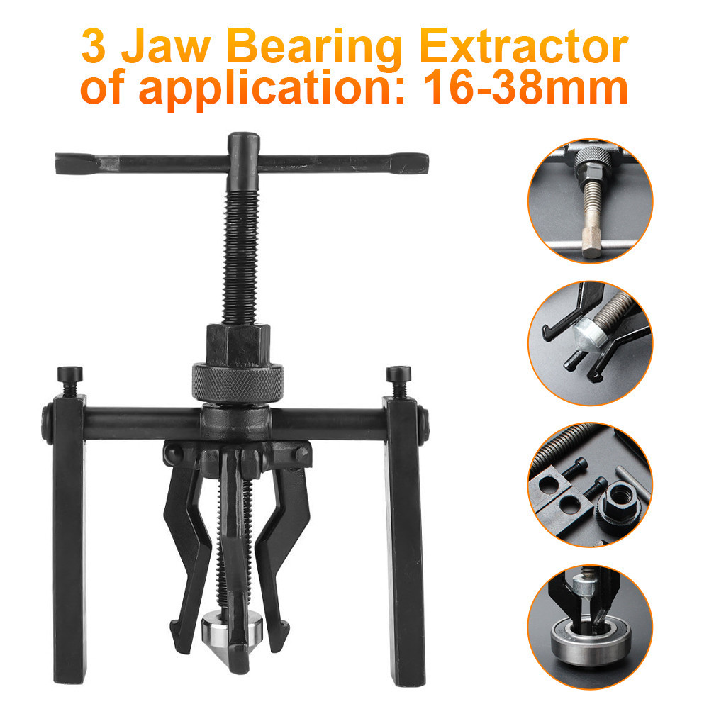 3-Jaw Pilot Bearing Puller Inner Wheel Gear Extractor Bushing Remover ...