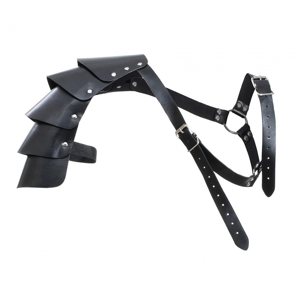[homyl5dl] Gothic Steampunk Shoulder Armors Single Shoulder PU Outfit ...