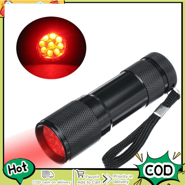 Led Red Light Flashlight Torch For Astronomy Navigation Night Vision ...
