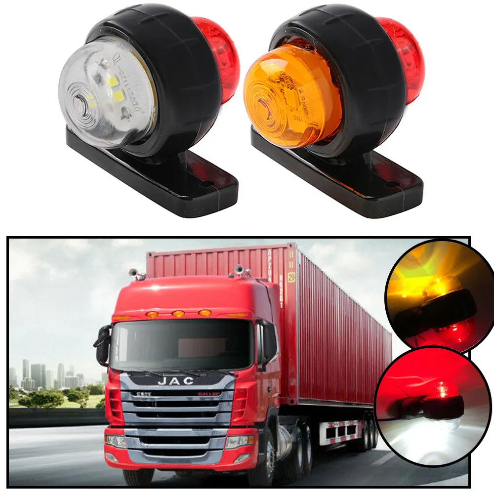 12V 24V Truck Trailer Lights LED Side Marker Indicators Lorry Tractor ...