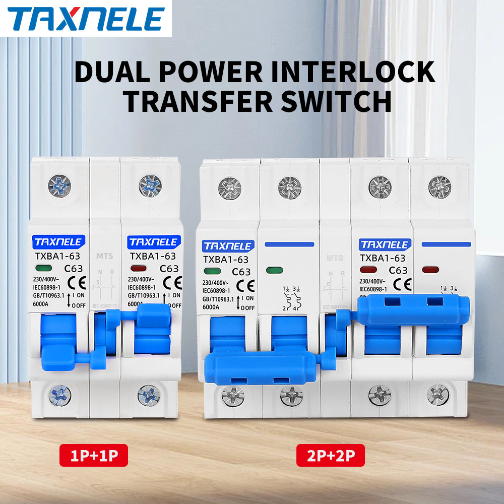 TAXNELE MTS 1P+1P 2P+2P AC Manual Transfer Switch Circuit Breaker ...