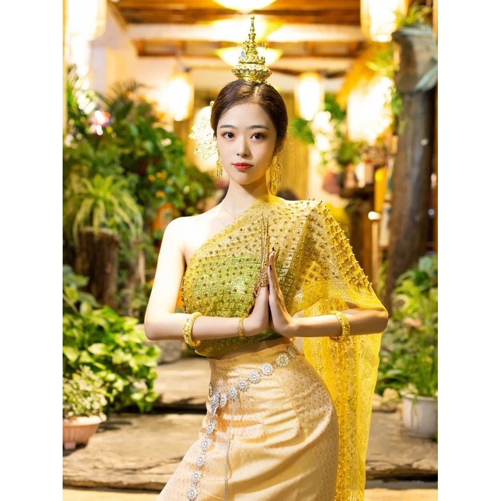 Xishuangbanna Dai Costume Female Online Influencer Photo Shoot Five ...