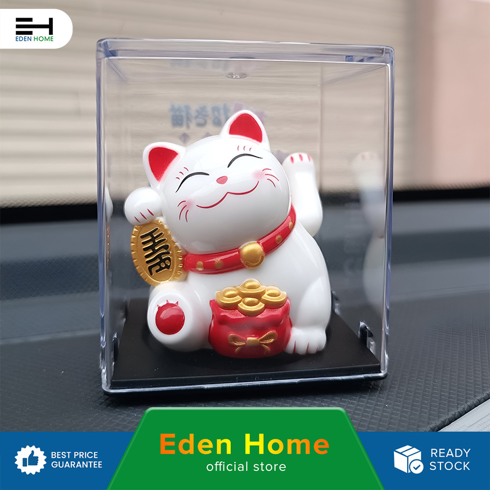 Eden Lucky Charm Solar Powered Waiving Cat for Home Decorations 2022 ...