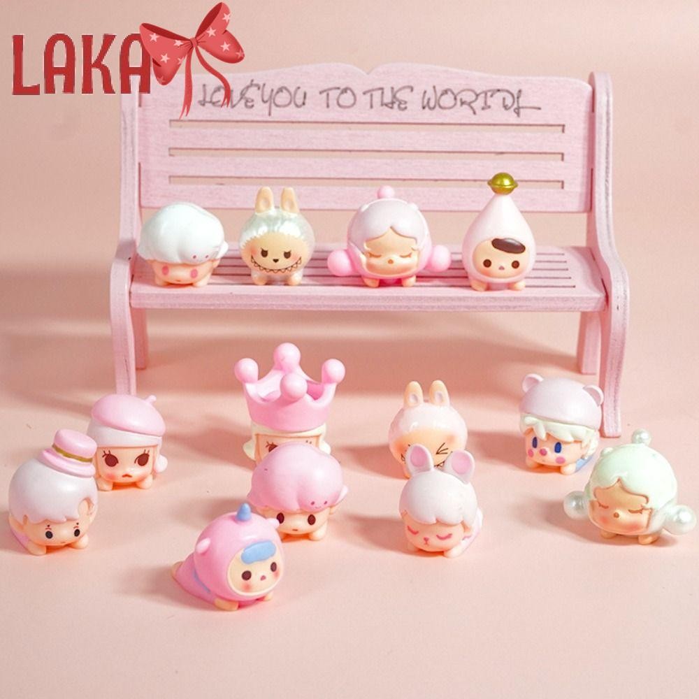 LAKA Box, POPMART Pop Bean MOLLY Anime Cartoon Figure Model, Fashion ...
