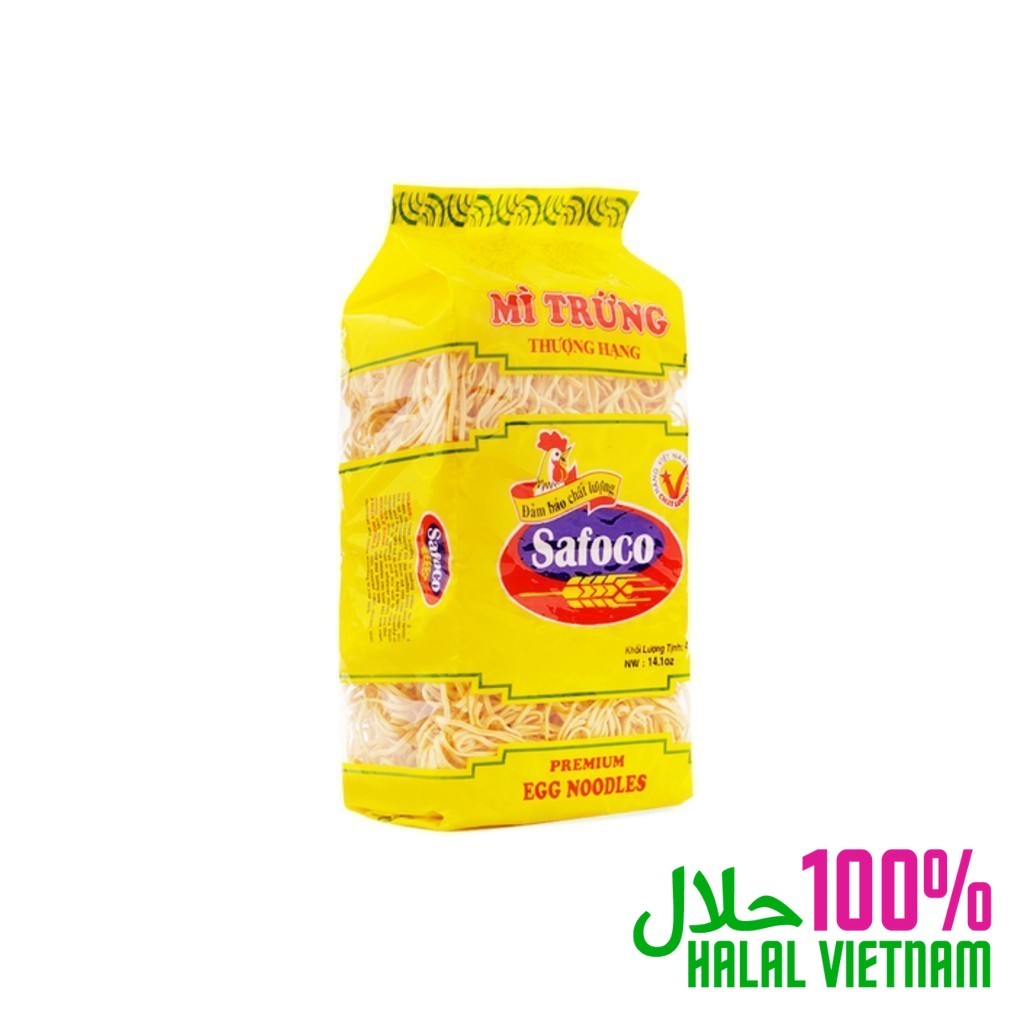Safoco premium egg noodles 400g pack - 100% HALAL VIETNAM | Shopee ...
