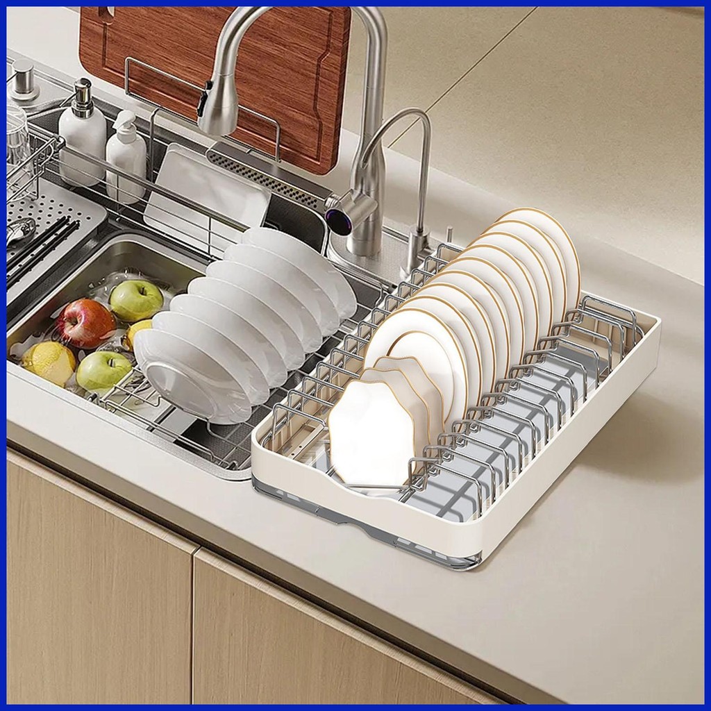 Pull out Drawers for Cabinets Metal Slide Out Dish and Bowl Drying Rack ...