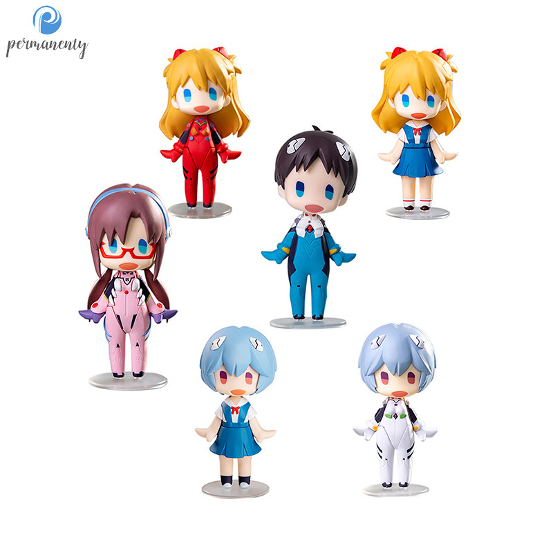 Permanenty Anime Figure Ayanami Rei Asuka Shinji Figurine Kawaii Car ...