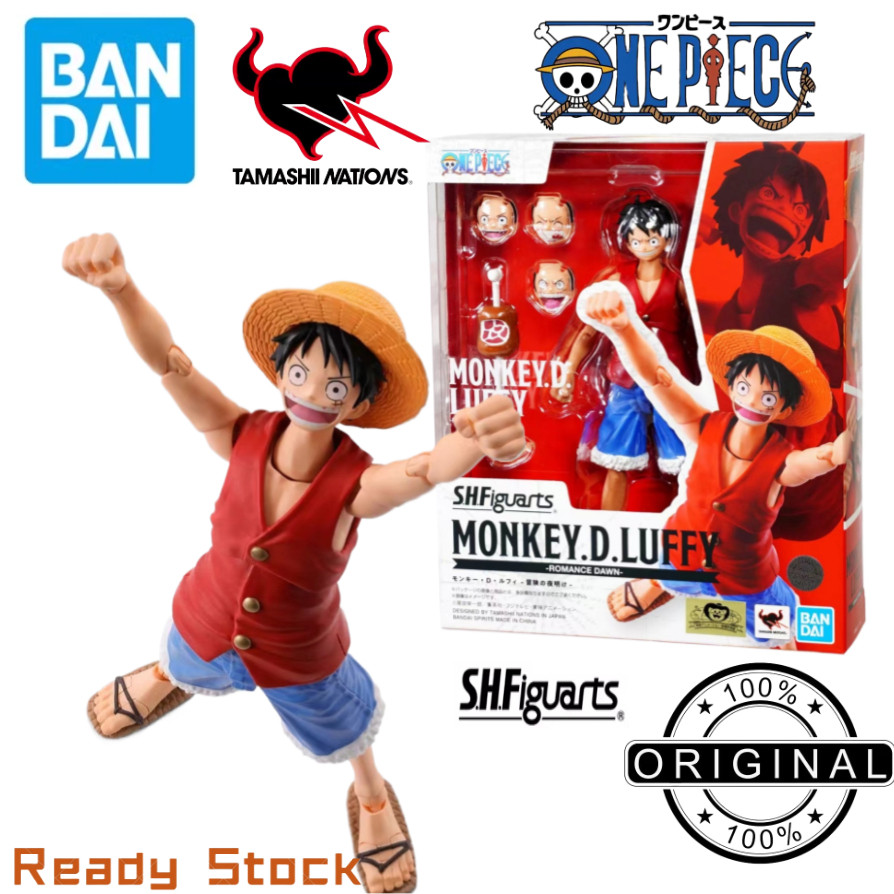 [In Stock] BANDAI Authentic SHF One Piece Monkey D Luffy romance dawn ...