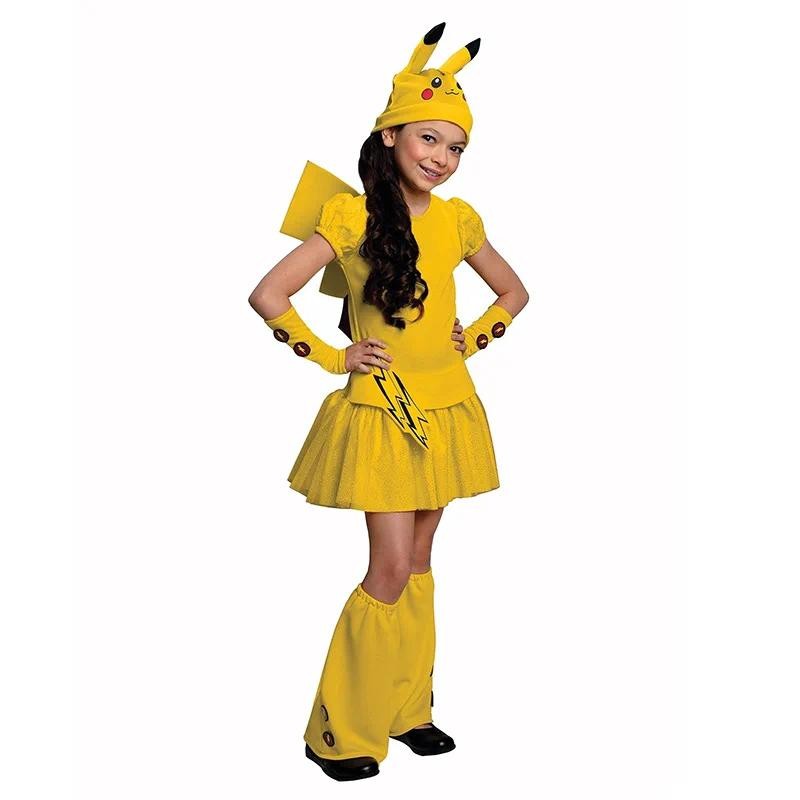 Cute Yellow Dress Pikachu for Children Girls Cosplay Performance ...
