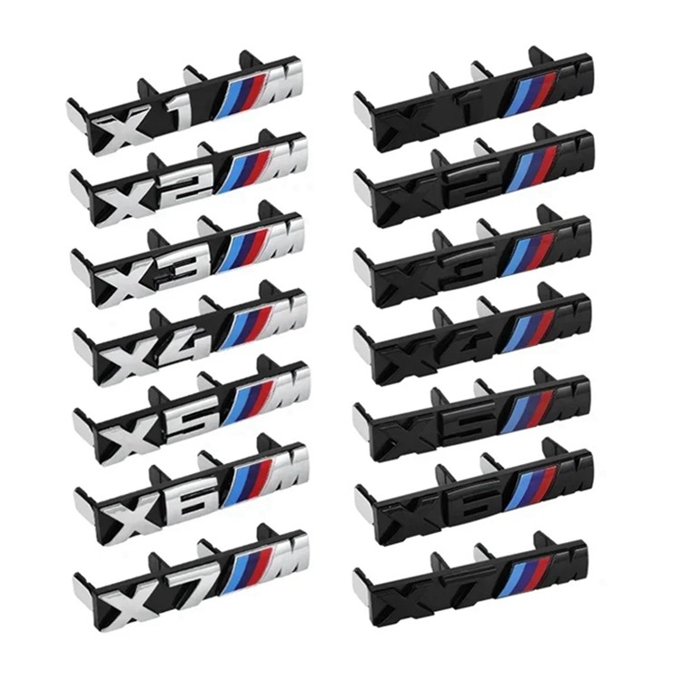 M Power front grille logo for BMW X1M X2M X3M X4M X5M X6M X7M letter ...