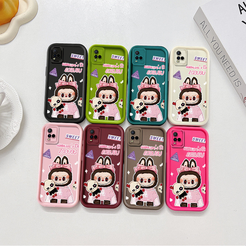 Pink cute Labubu case for VIVO 1814 1815 1816 1817 1811 1820 1901 1902 ...