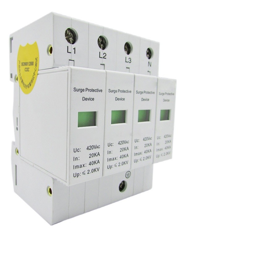 Secondary power supply lightning protector 40KA three-phase power ...
