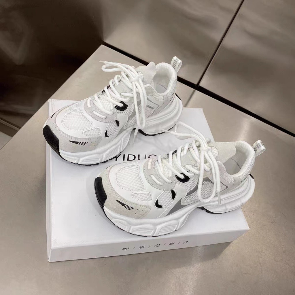 2024 Fashion Sapatos Korean Style Sneakers Rubber White Chunky High Cut ...
