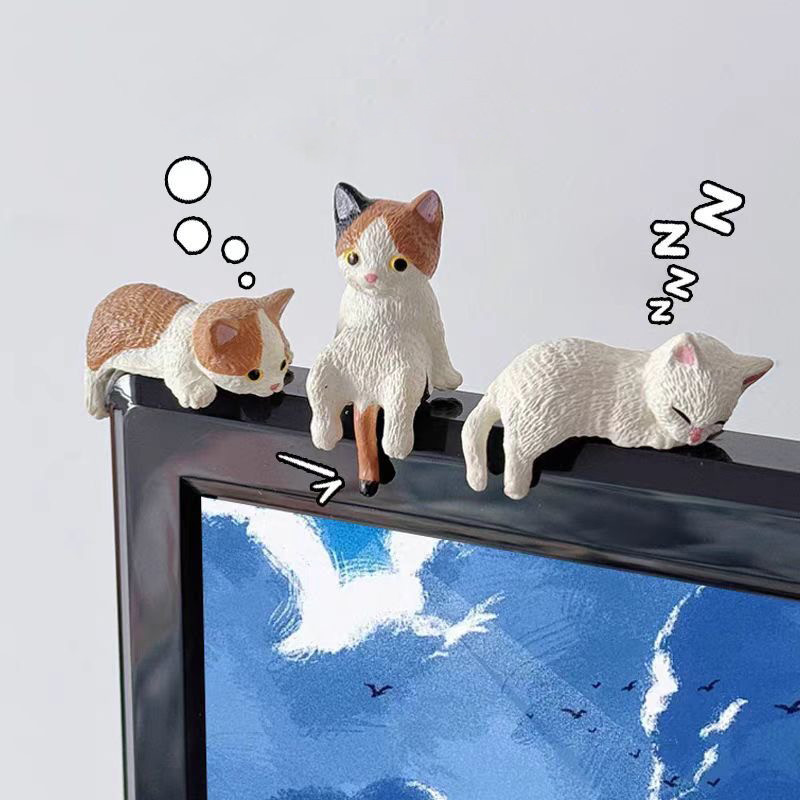 Cute Cat Car Screen Decoration Toys Car Central Control Display Screen ...