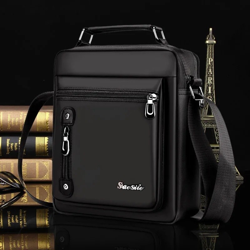 Men Professional Leather Laptop Bag Waterproof Business Messenger Large ...