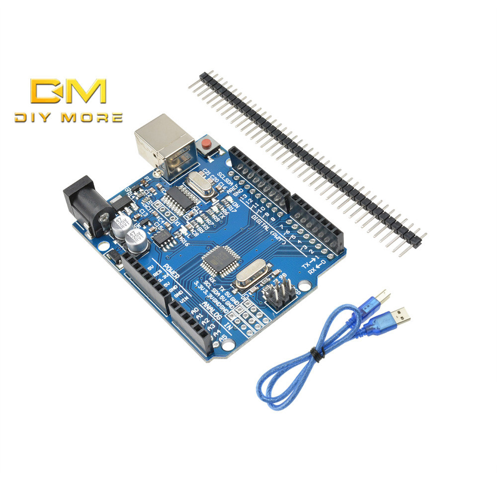 DIYMORE UNO R3 Board ATmega328P with CH340G Chip Compatible with Arduino UNO R3 Mega 2560 Nano ...