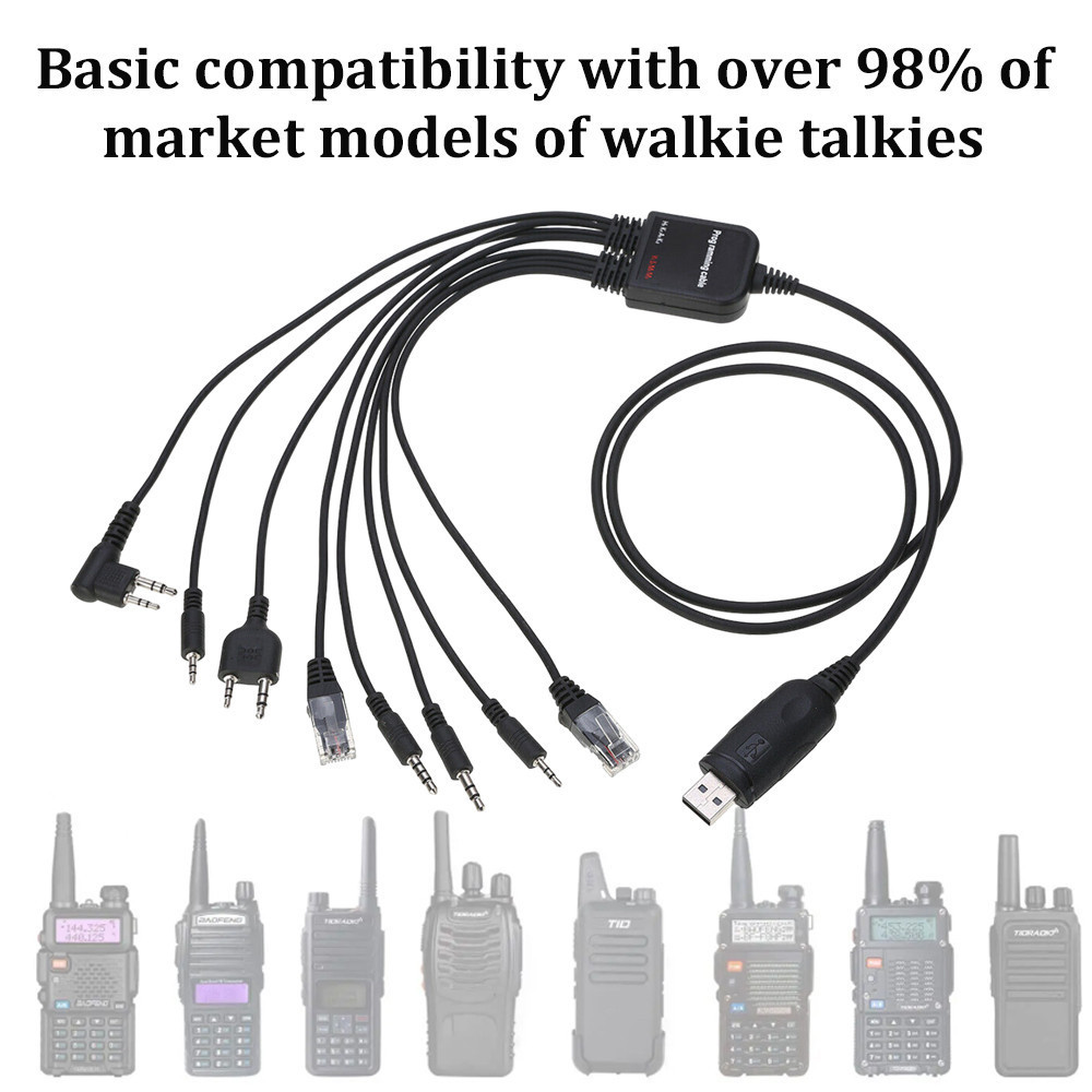8 in 1 USB Programming Cable for Baofeng for Motorola for Kenwood TYT ...