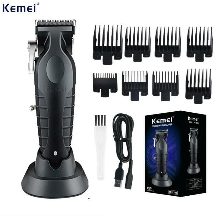Kemei KM-2296 Professional Hair Clipper Adjustable Cordless Electric Hair Trimmer For Men ...