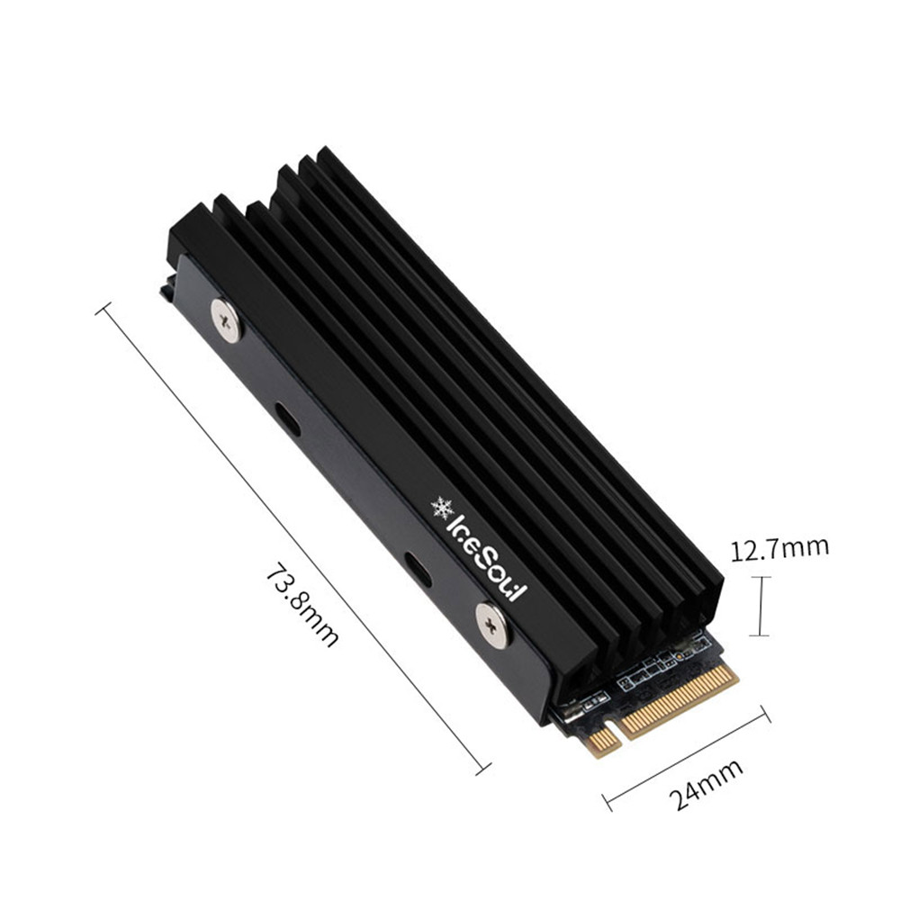 M.2 2280 NGFF/NVME SSD Heatsink SSD Cooler with Silicone Thermal Pad ...