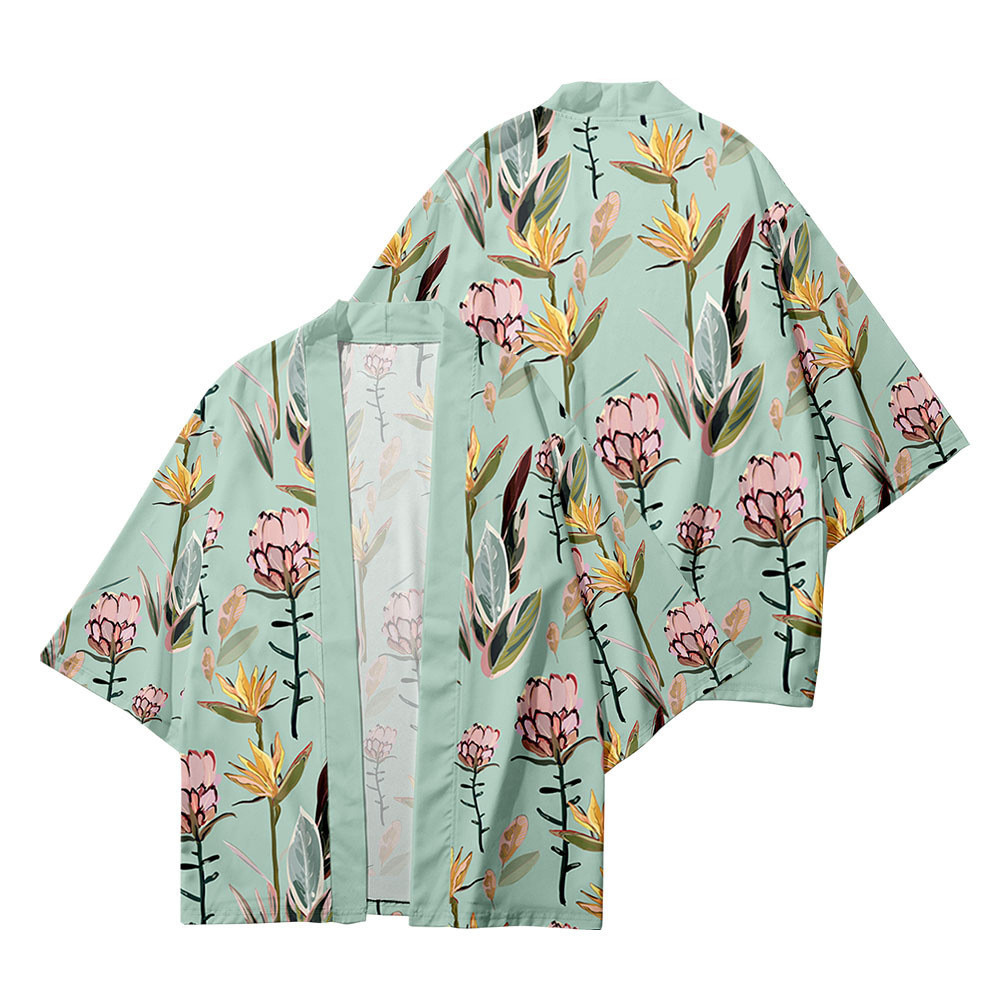 Chinese Style Ukiyo-e Harajuku Kimono Cloak Haori Taoist Robe Cardigan ...
