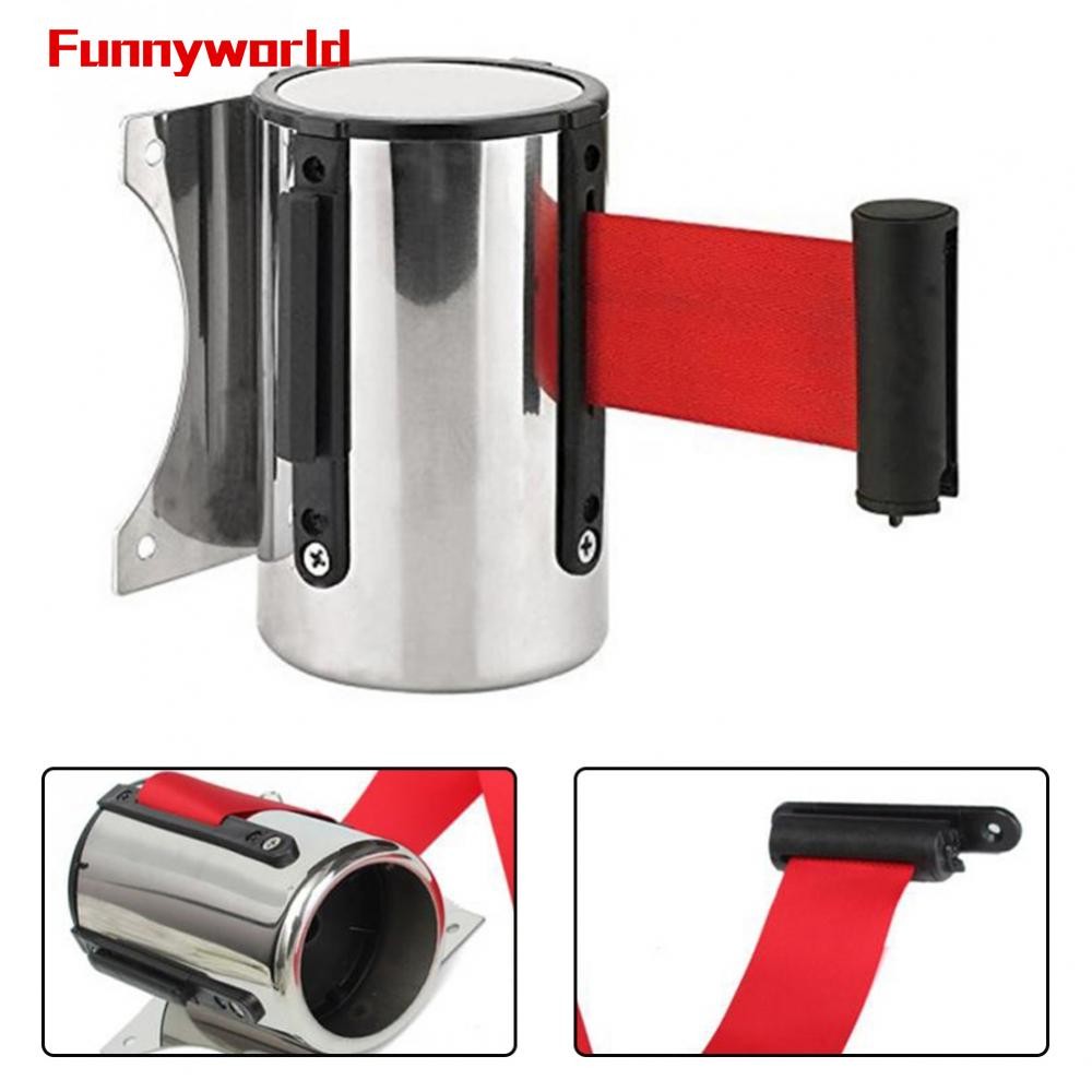 stainless Stanchion Queue Barrier Wall Mount Crowd Control Retractable ...