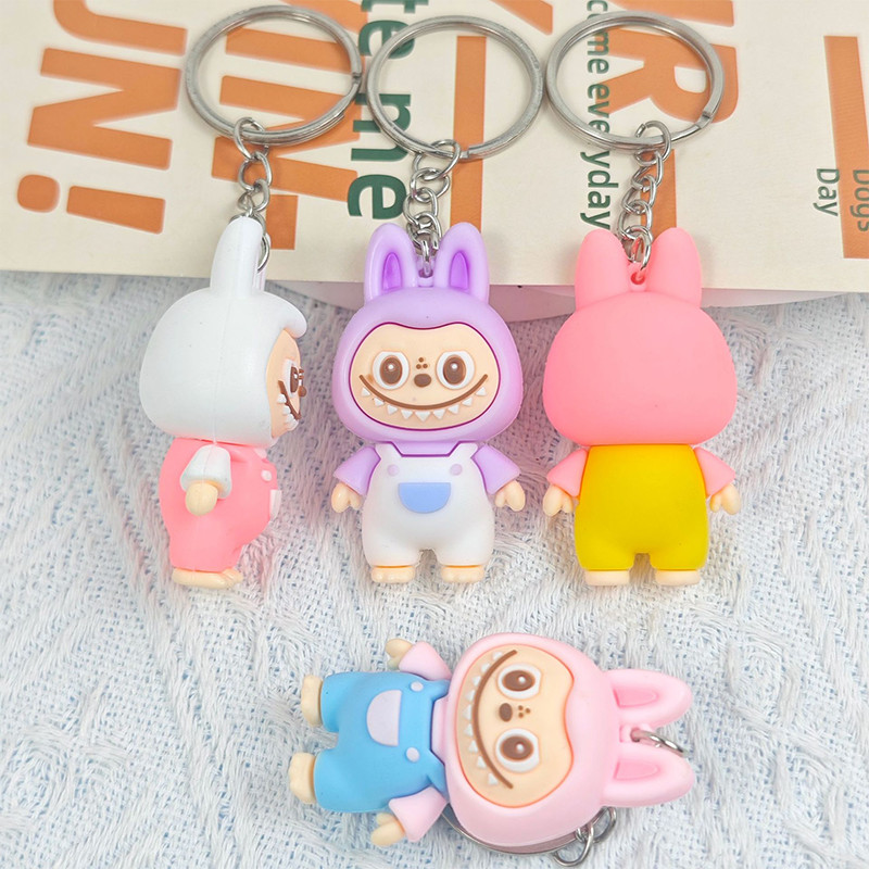 CBS Cute Labubu Keychain For Car Keys Doll Blind Box The Monsters Bunny ...