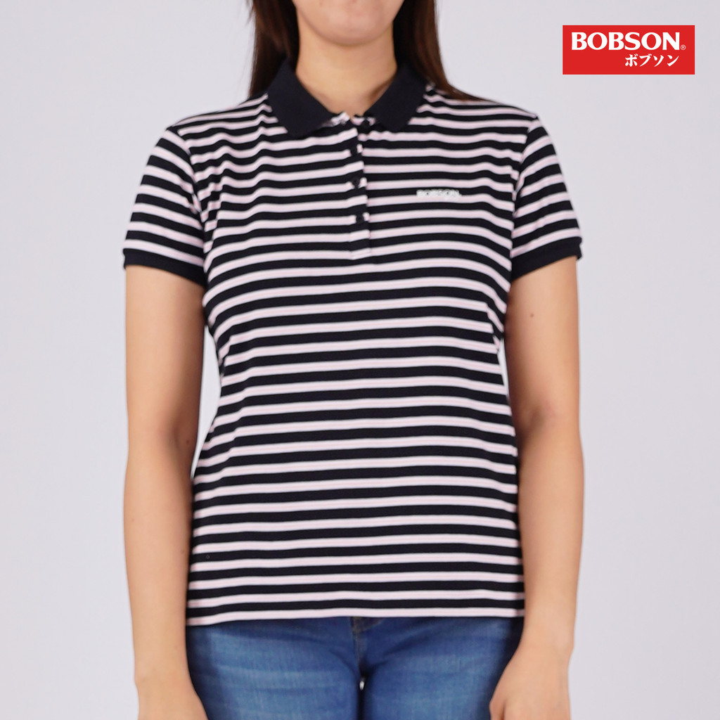Bobson Japanese Ladies Basic Collared Shirt Regular Fit 137313 (Black) | Shopee Philippines