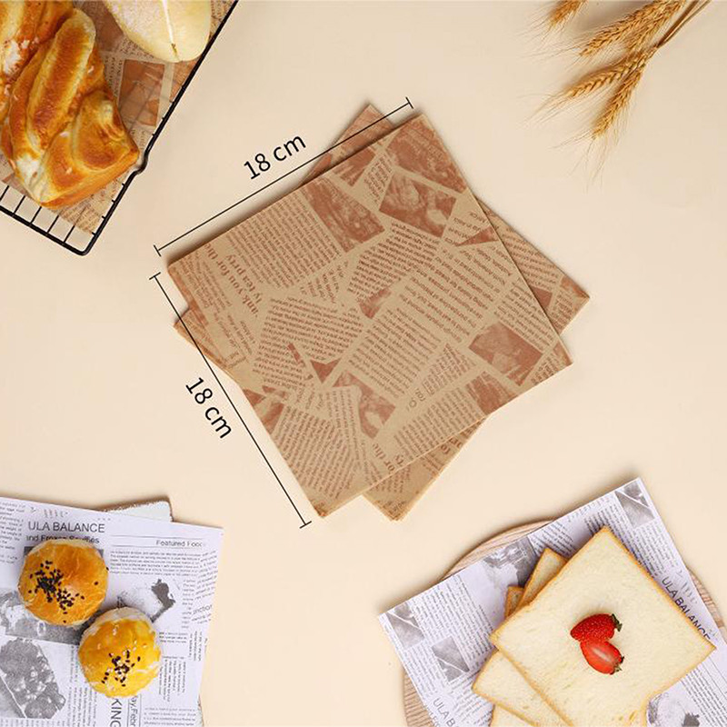 GMARTY 50/100pcs Oil-Proof Paper For Wrapping Sandwich Packaging Burger ...