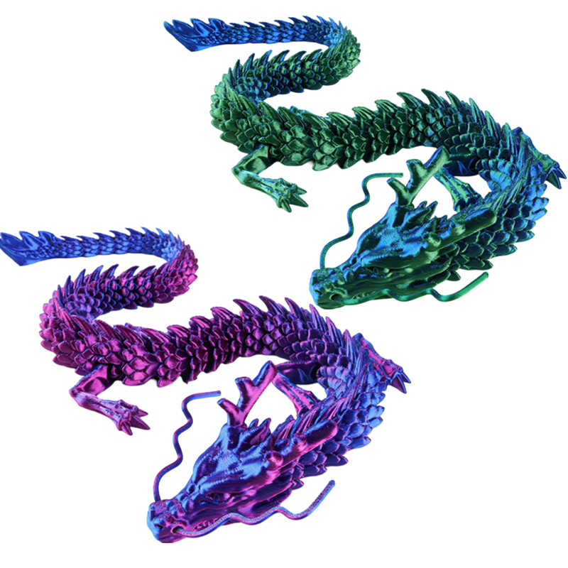 3D Printed Integrated Chinese Dragon Creative Toys Dragon Crafts ...