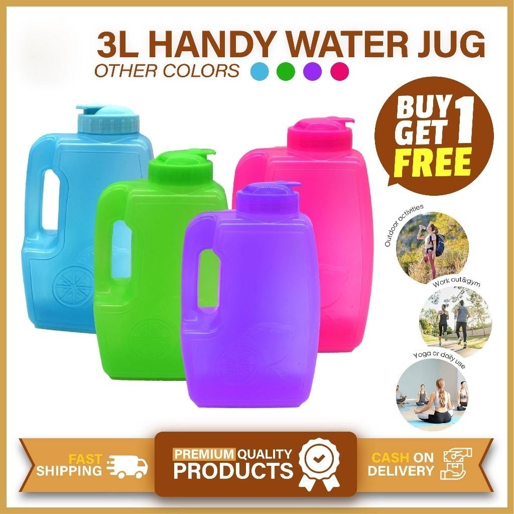 [BUY 1 GET 1 FREE ] Plastic Pitcher Water Jug Fridge Bottle Portable ...