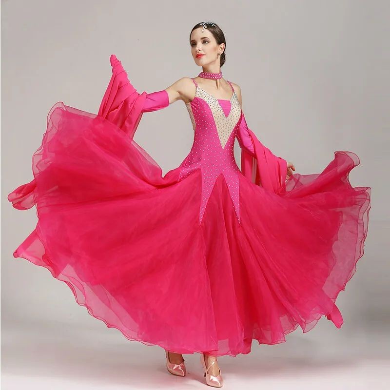 High Quality Green Blue Red Ballroom Dance Dresses Standard Ballroom ...